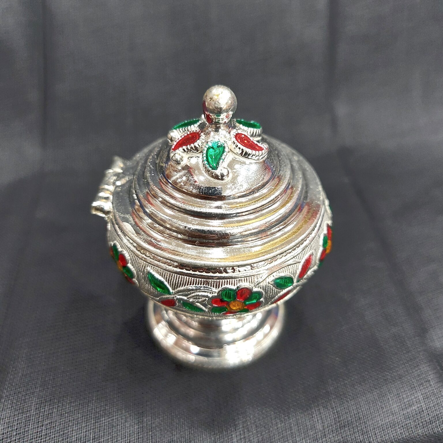 Gitanjali Silver Plain Harathi Stand SPH004 - Gitanjali Jewellers