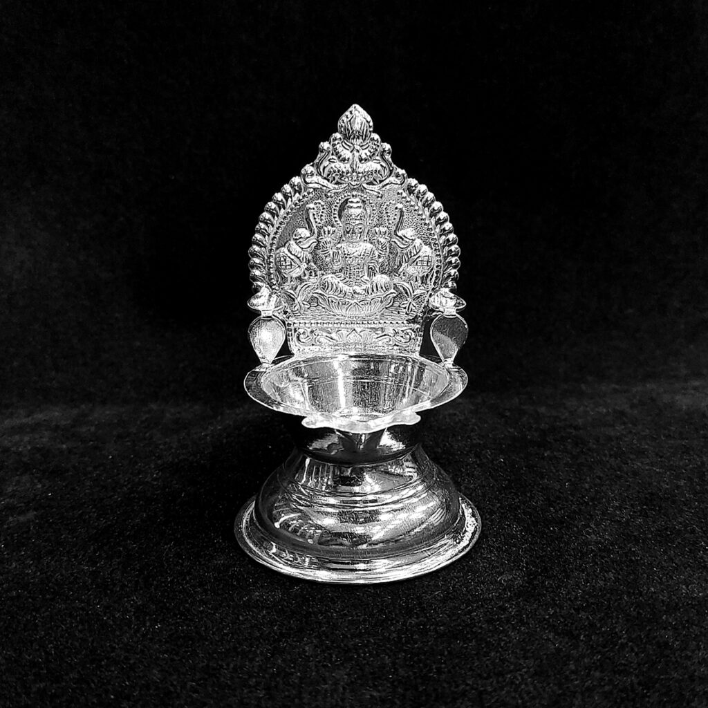 Gitanjali Silver Kamakshi Lakshmi Diya Pair SSK024 - Gitanjali Jewellers Gitanjali Silver Kamakshi Lakshmi Diya Pair SSK024 - Gitanjali Jewellers